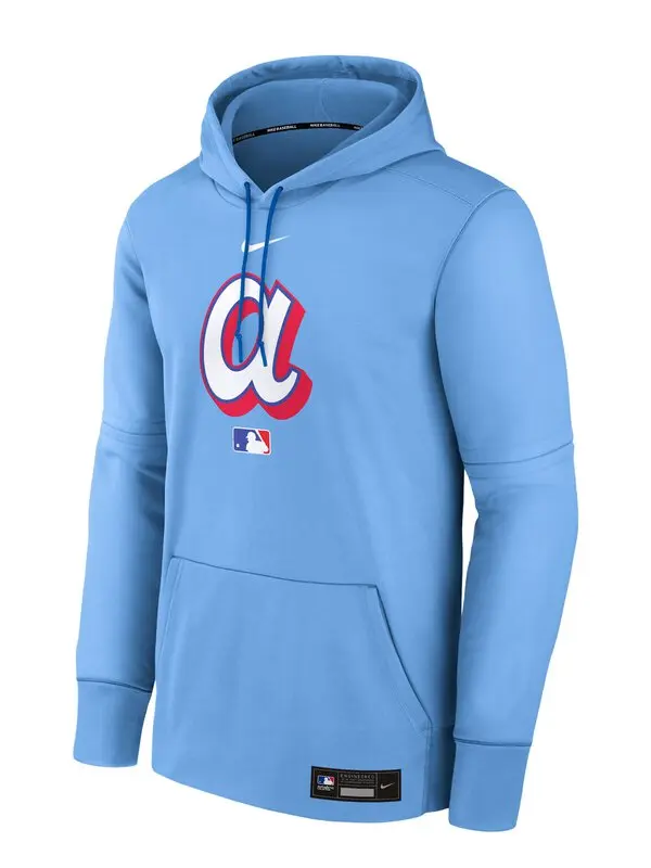 Nike Atlanta Braves City Connect Therma Mlb Pullover Hoodie - Blue