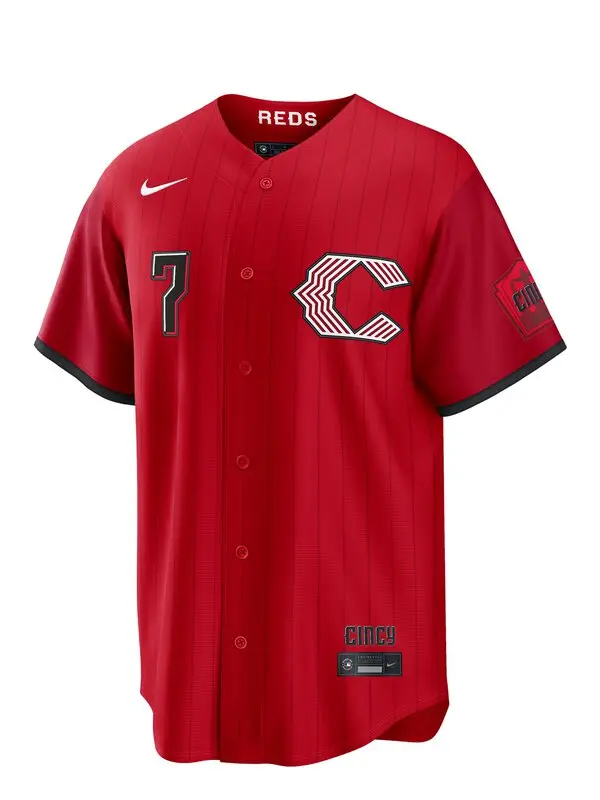 Nike Spencer Steer Cincinnati Reds City Connect Mlb Stadium Jersey - Red