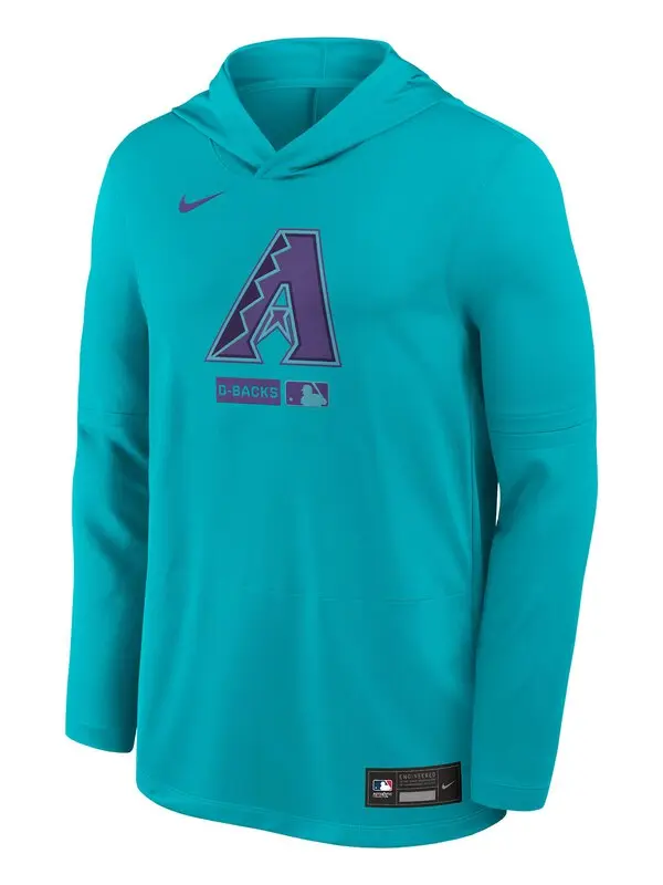 Nike Arizona Diamondbacks City Connect Dri-fit Mlb Long-sleeve Hooded Top - Blue