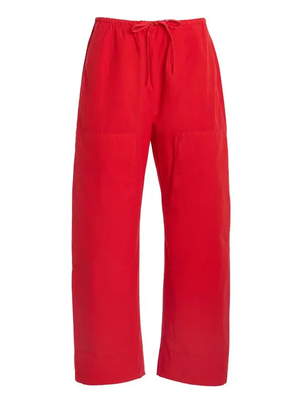 LESET Kyoto Cotton Carpenter Pants - Red