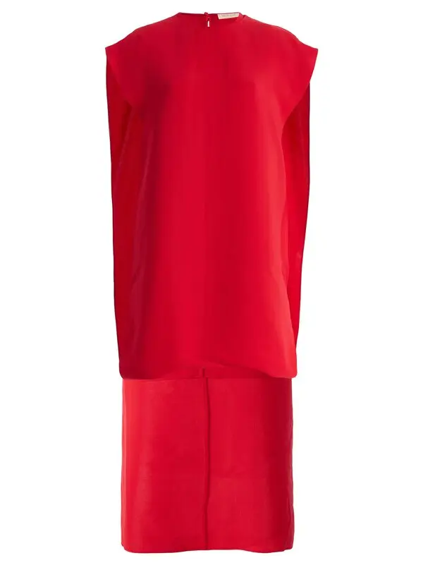 HEIRLOME Athena Silk Satin Mini Dress - Red