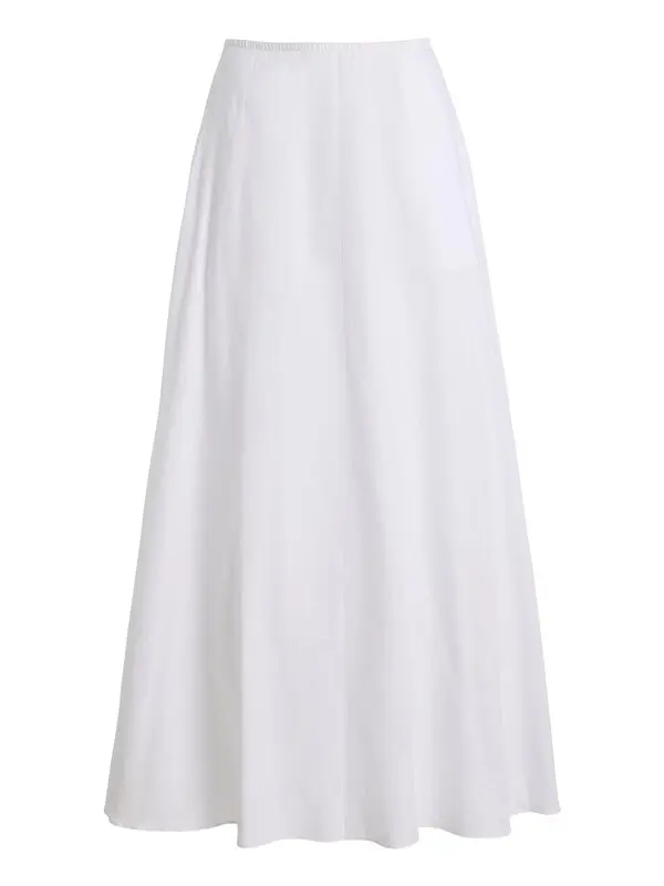 LESET Yoko Cotton Maxi Skirt - White