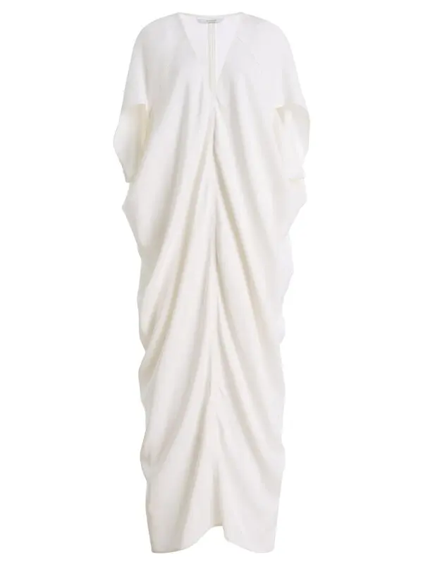 Bondi Born Lyon Satin Maxi Caftan Dress - White