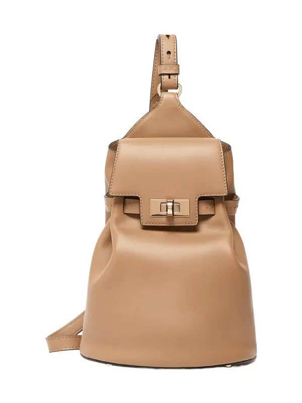 Max Mara Calfskin Margaux Backpack - Taupe