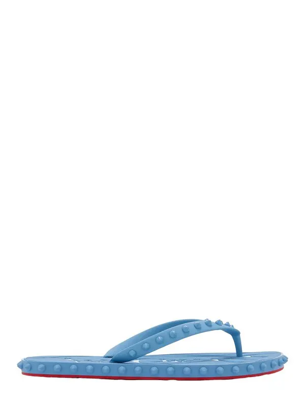 CHRISTIAN LOUBOUTIN Super Loubi Rubber Flip Flops - Blue
