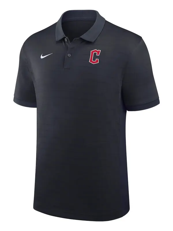 Nike Cleveland Guardians Authentic Collection Striped Victory Dri-fit Mlb Polo - Blue