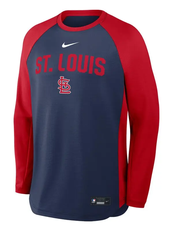 Nike St. Louis Cardinals Authentic Collection Dri-fit Pullover Crew - Blue