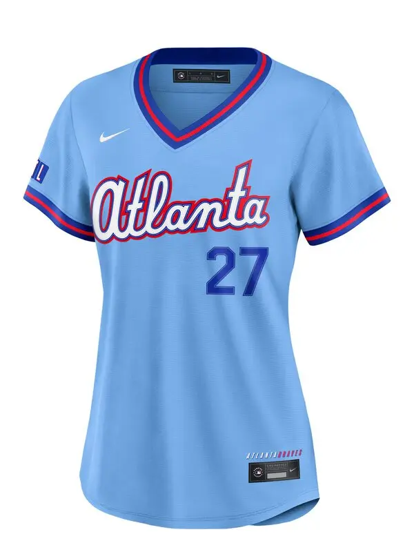 Nike Austin Riley Atlanta Braves City Connect Mlb Stadium Jersey - Blue
