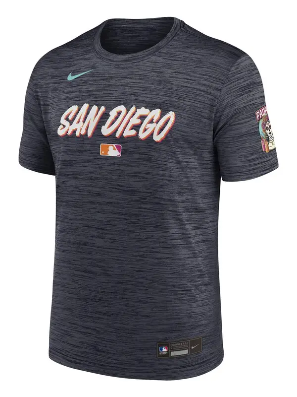 Nike San Diego Padres City Connect Velocity Dri-fit Mlb T-shirt - Black