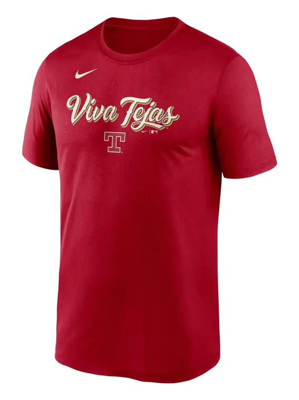 Nike Texas Rangers City Connect Team Phrase Script Dri-fit Mlb T-shirt - Red