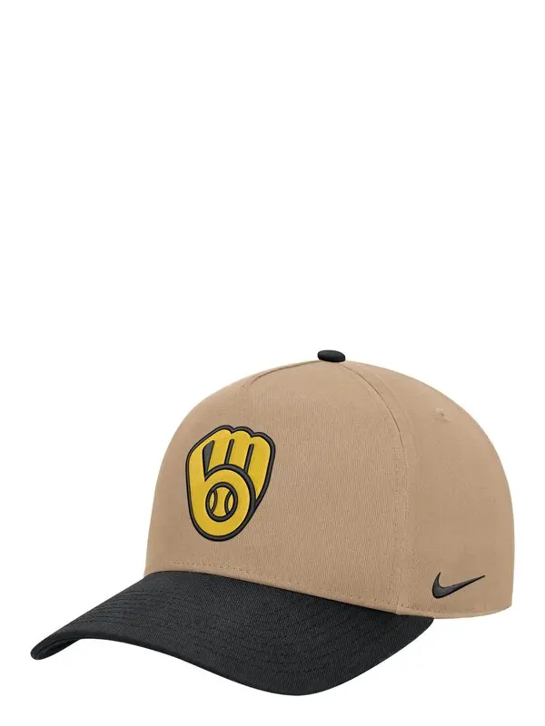 Nike Milwaukee Brewers Rise Mlb A-frame Trucker Adjustable Hat - Brown