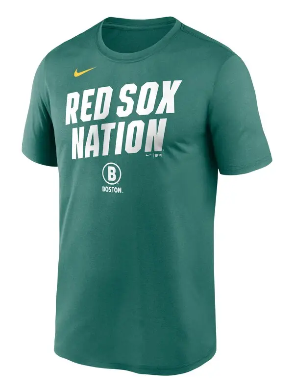 Nike Boston Red Sox City Connect Team Phrase Script Dri-fit Mlb T-shirt - Green