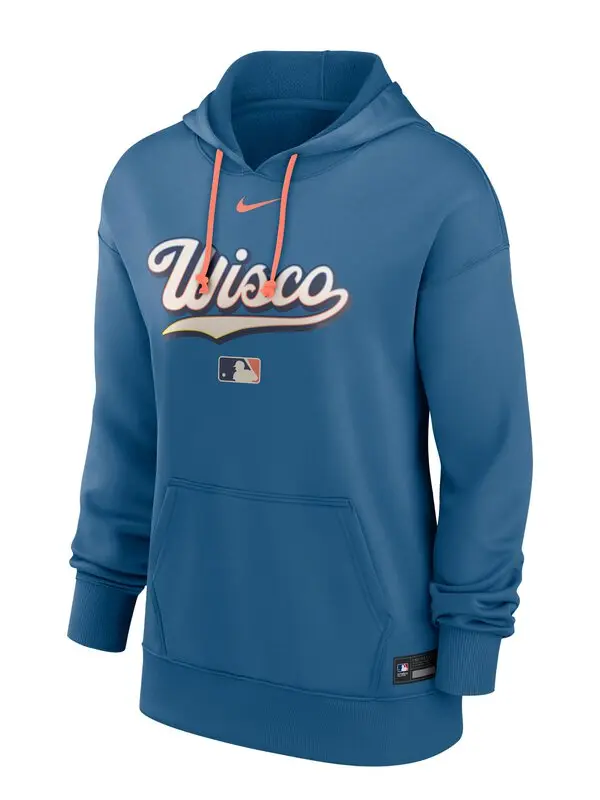 Nike Milwaukee Brewers City Connect Therma Mlb Pullover Hoodie - Blue