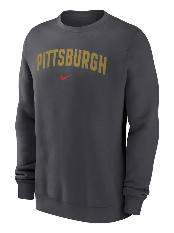 Nike Pittsburgh Pirates Mlb Pullover Crew - Grey