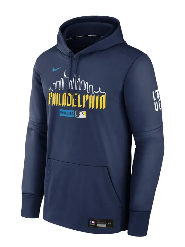 Nike Philadelphia Phillies City Connect Therma Mlb Pullover Hoodie - Blue