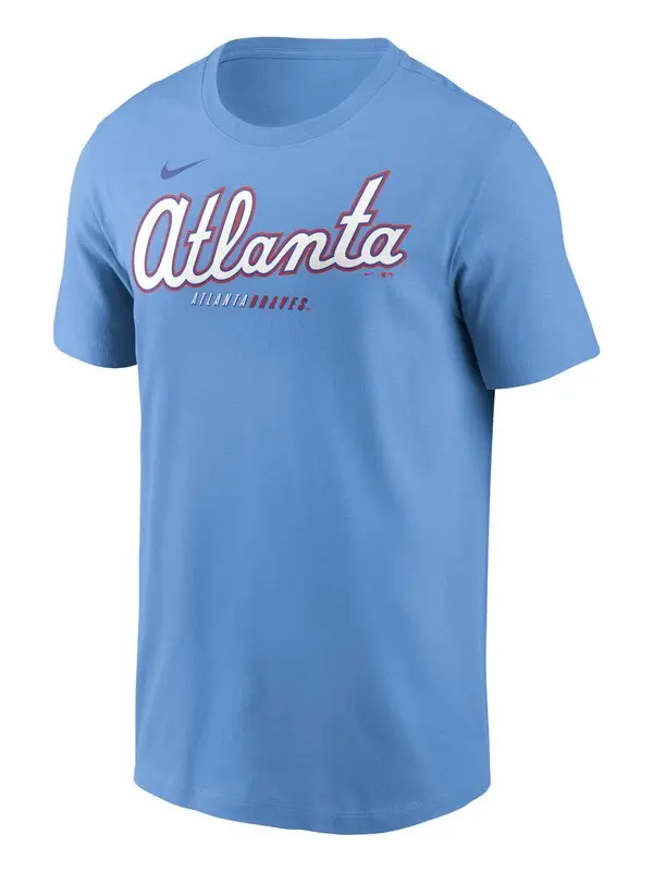 Nike Atlanta Braves City Connect Wordmark Mlb T-shirt - Blue