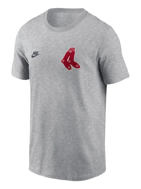 Nike Boston Red Sox Cooperstown 2-hit Large Logo Mlb T-shirt - Grey