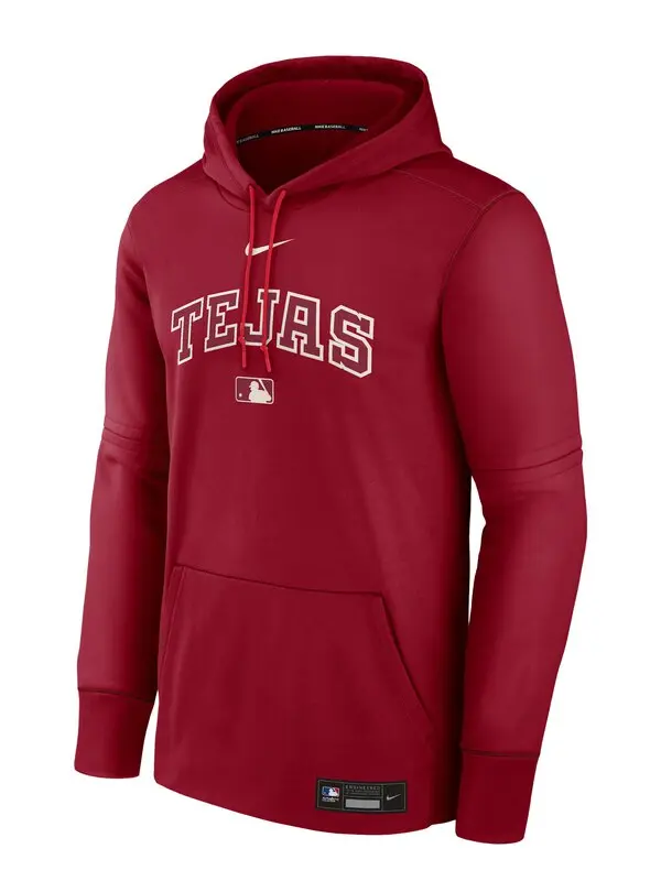 Nike Texas Rangers Authentic Collection City Connect Therma Mlb Pullover Hoodie - Red