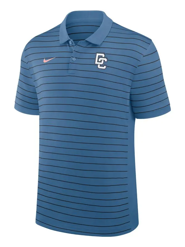 Nike Washington Nationals City Connect Striped Dri-fit Mlb Polo - Blue