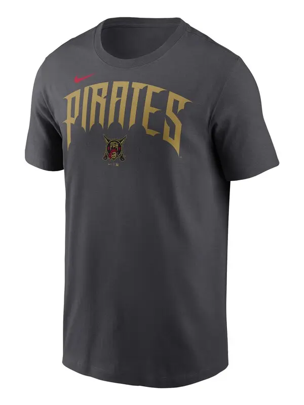 Nike Pittsburgh Pirates City Connect Wordmark Mlb T-shirt - Grey