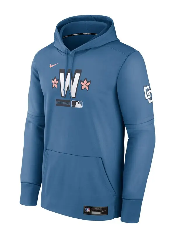 Nike Washington Nationals Authentic Collection City Connect Therma Mlb Pullover Hoodie - Blue