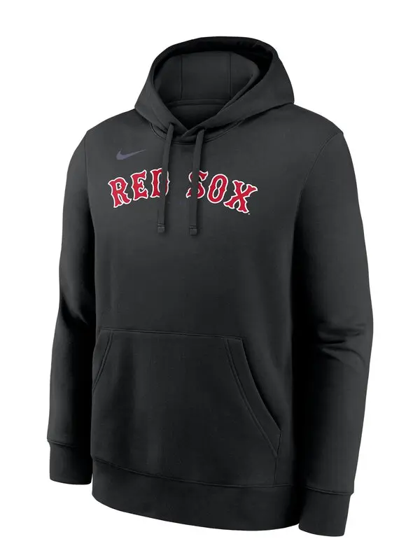 Nike Boston Red Sox Club Mlb Pullover Hoodie - Black