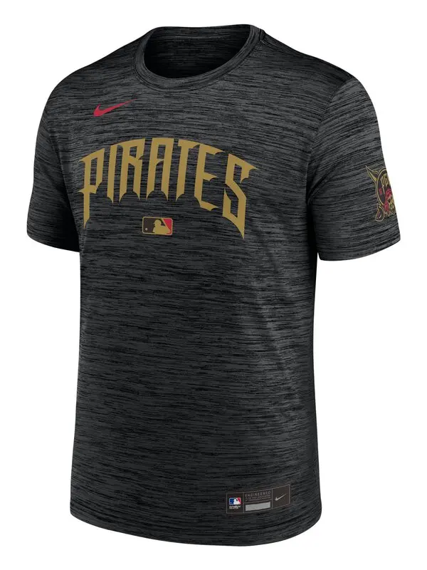 Nike Pittsburgh Pirates City Connect Velocity Dri-fit Mlb T-shirt - Black