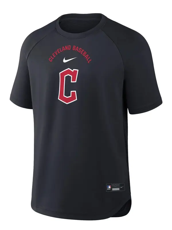 Nike Cleveland Guardians Authentic Collection Batting Practice Pregame Mlb Top - Blue