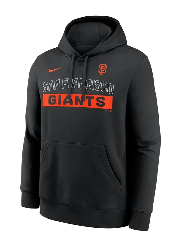 Nike San Francisco Giants Club Mlb Pullover Hoodie - Black