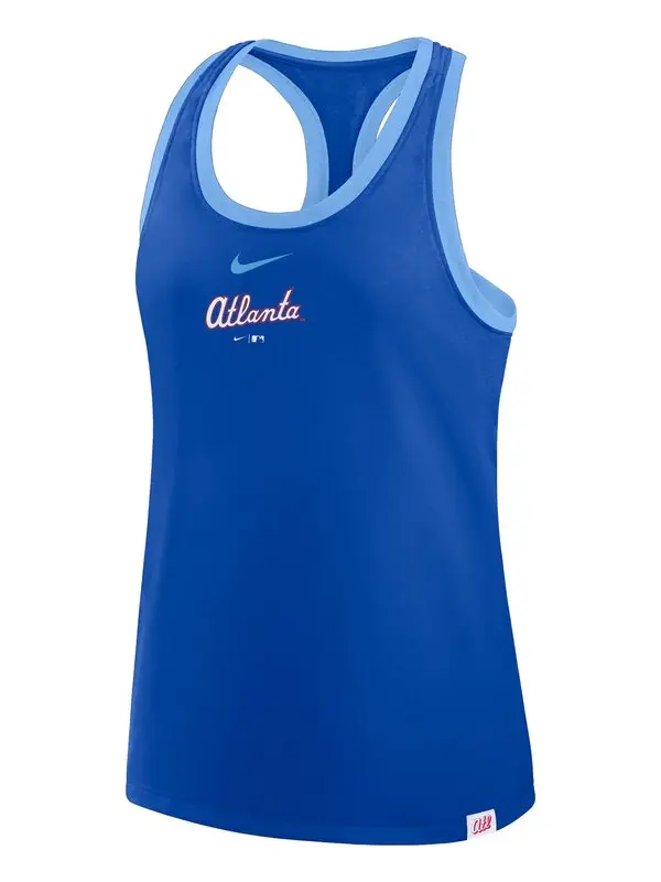 Nike Atlanta Braves Script City Connect Mlb Racerback Tank Top - Blue