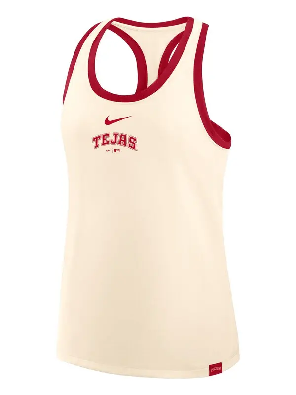Nike Texas Rangers Script City Connect Mlb Racerback Tank Top - Brown