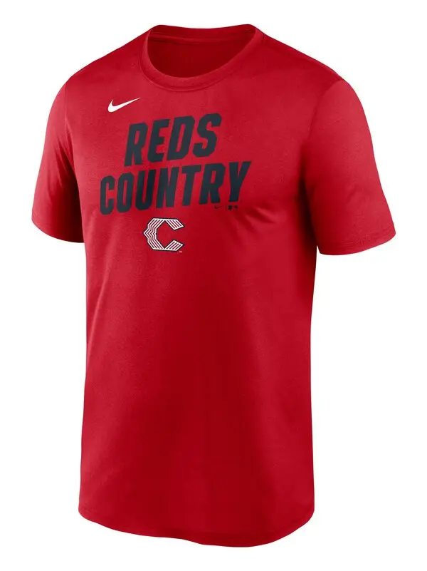 Nike Cincinnati Reds City Connect Team Phrase Script Dri-fit Mlb T-shirt - Red