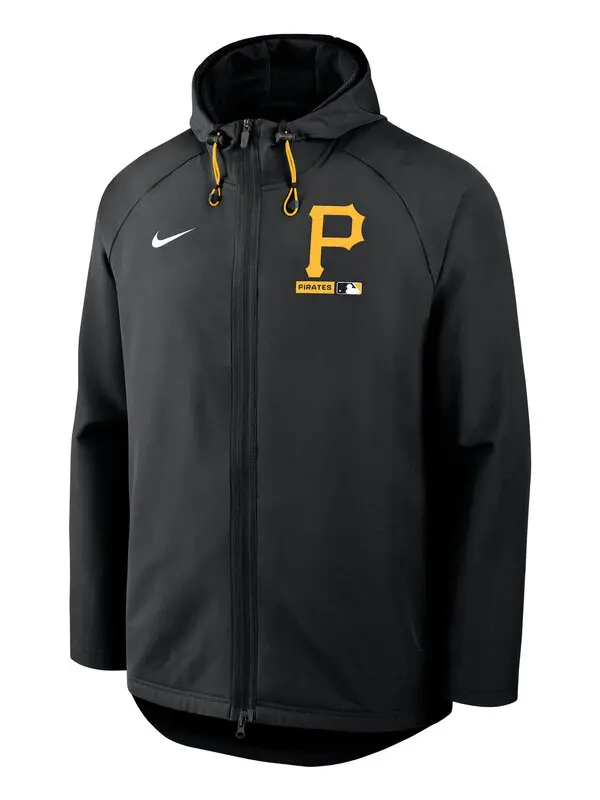 Nike Pittsburgh Pirates Authentic Collection Therma-fit Mlb Full-zip Hooded Jacket - Black