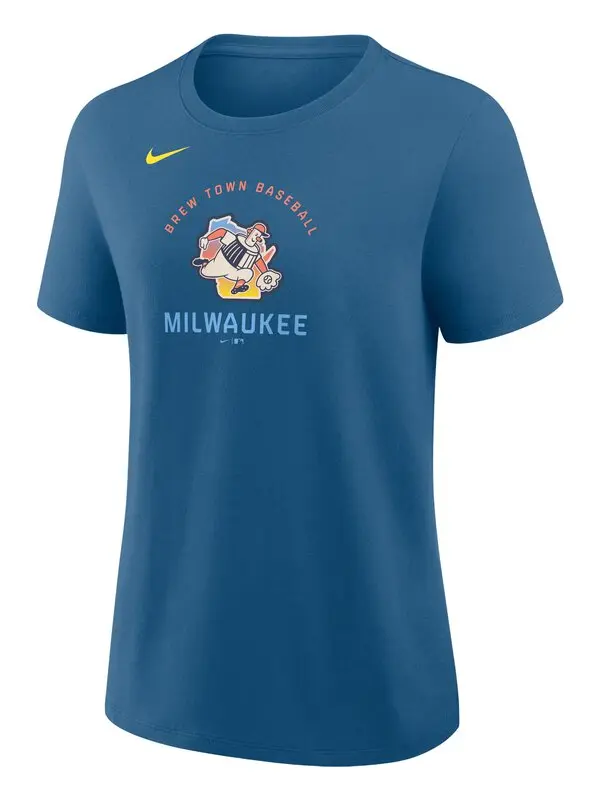Nike Milwaukee Brewers City Connect Mlb T-shirt - Blue