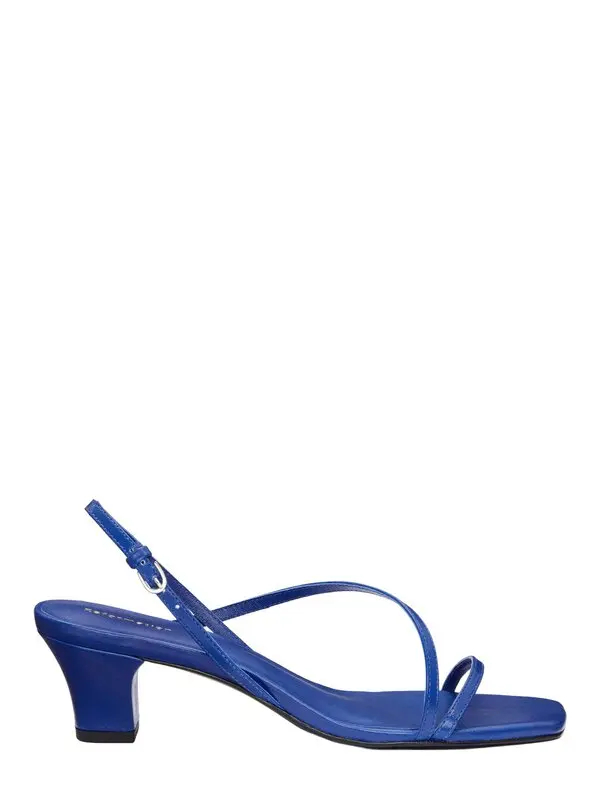 REFORMATION Shoshana Block Heel Sandal - Blue