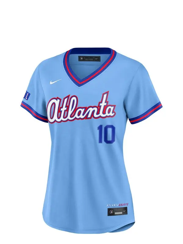 Nike Chipper Jones Atlanta Braves City Connect Mlb Stadium Jersey - Blue