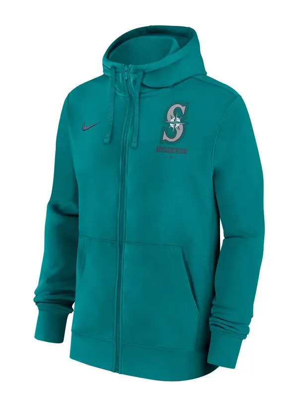 Nike Seattle Mariners Lockup Mlb Full-zip Hoodie - Green