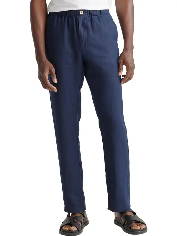 Quince 100% European Linen Trousers - Deep Navy
