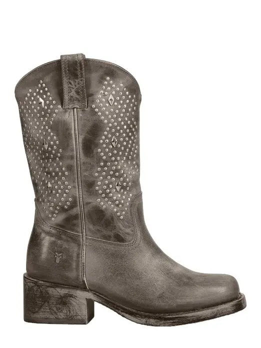 THE FRYE COMPANY Campus Deco Stud Mid-calf Boots - Denim