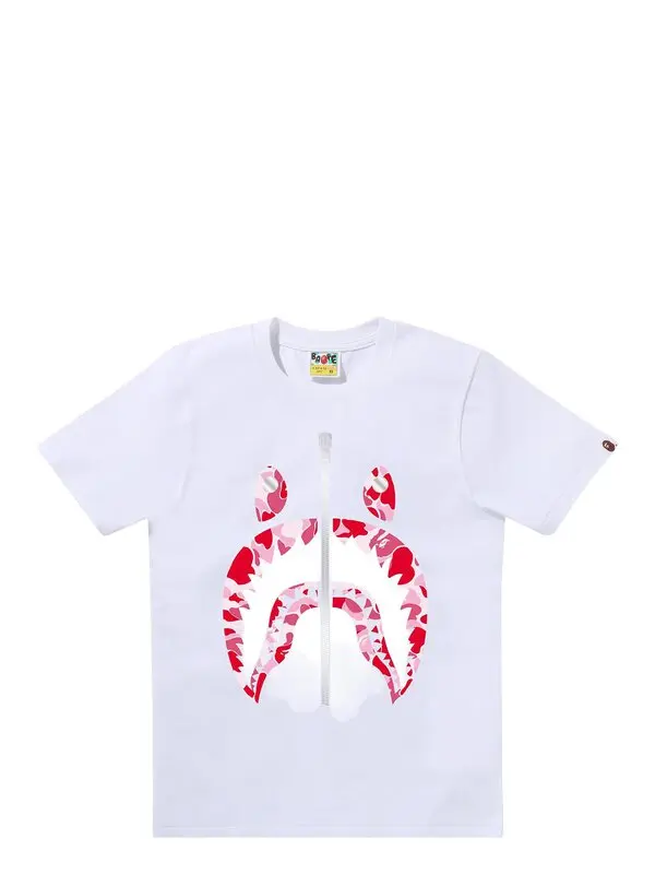 A BATHING APE Abc Camo Shark Tee - White