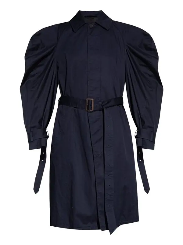 Balenciaga Twisted Sleeve Trench - Blue
