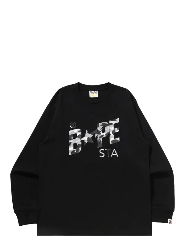 A BATHING APE 1st Camo Sta Long-sleeve Tee - Black