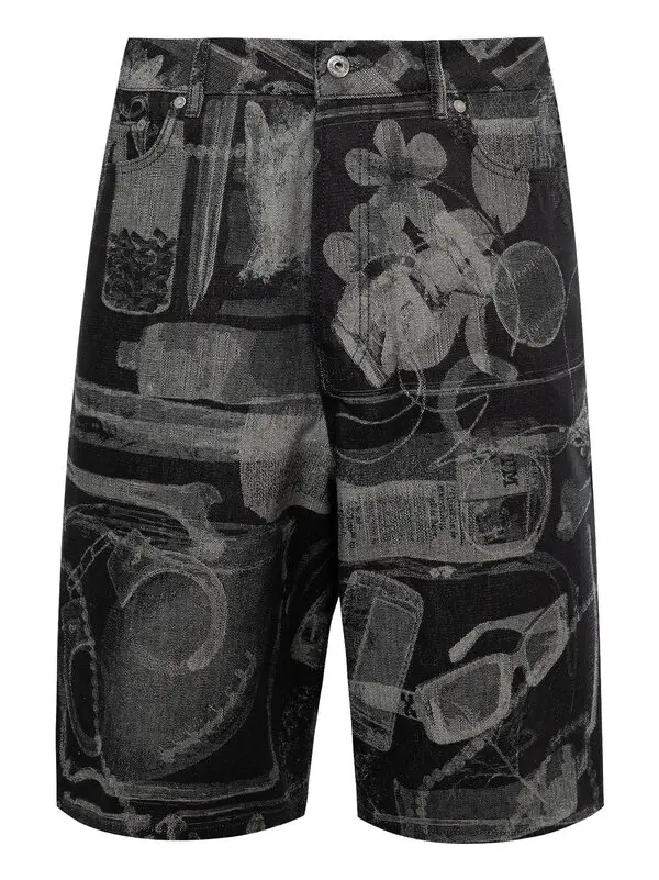 Off-White X-ray Denim Shorts - Black