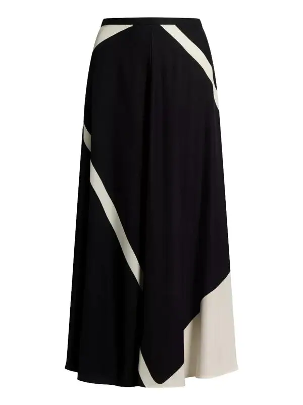 Alberta Ferretti Panelled Midi Skirt - Black