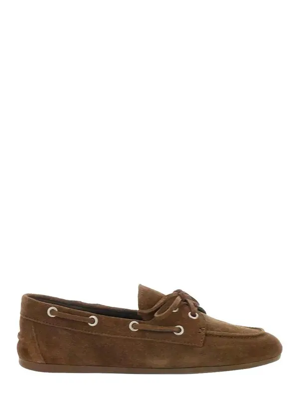Jeffrey Campbell Lace-up Suede Loafers - Brown