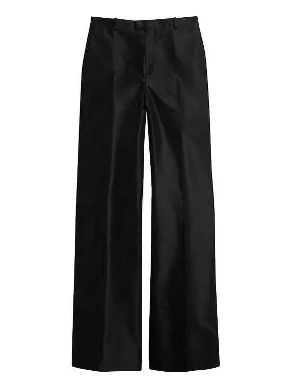 Gucci Fine Silk Faille Pants - Black