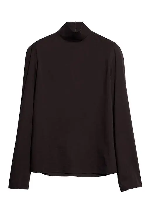 Gucci Cotton Poplin Turtleneck Shirt - Black