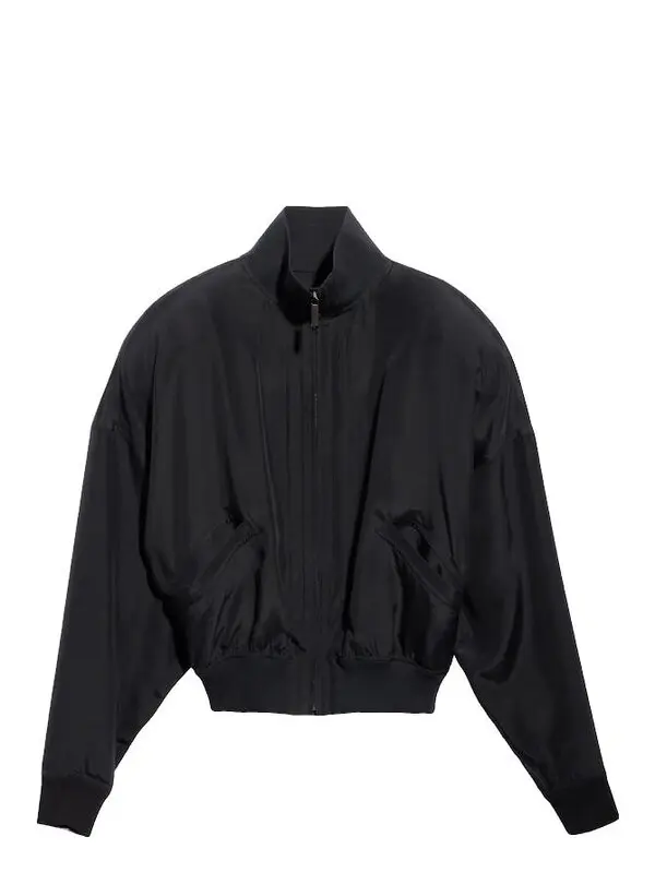 Gucci Silk Poplin Zip Jacket - Black
