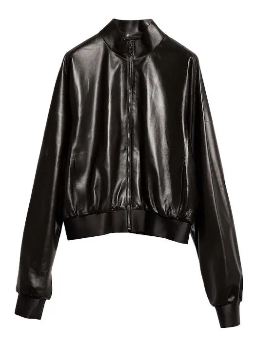 Gucci Nappa Leather Bomber Jacket - Brown