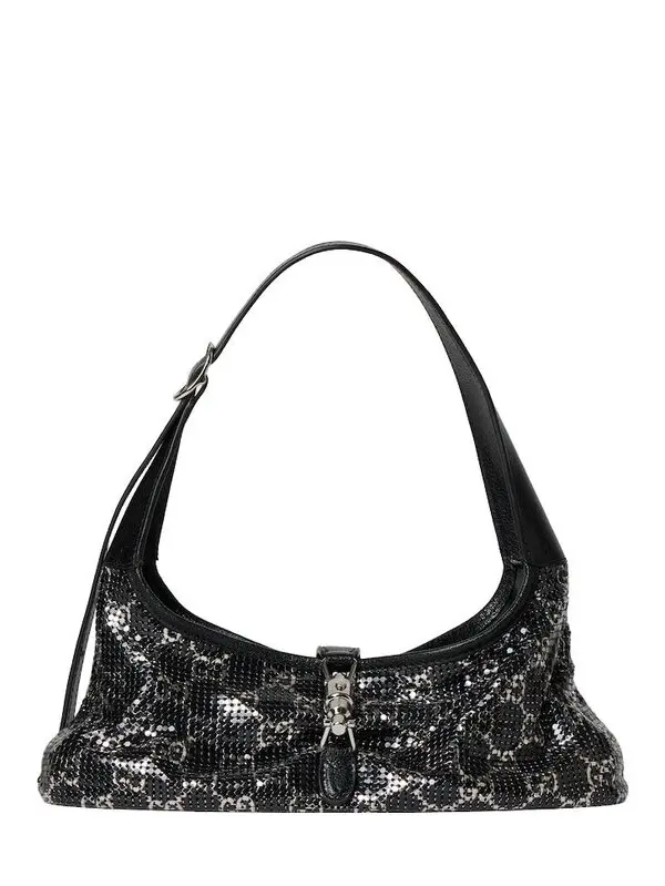 Gucci Jackie Slim Metallic Evening Bag - Silver